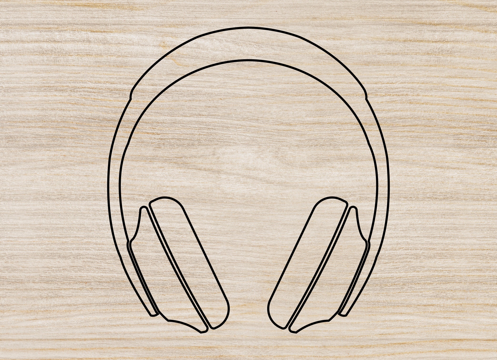 Headphone Outline Svg, Headset Outline Cricut Cut File, Headphone ...