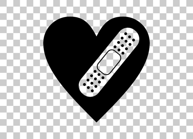 Bandage Heart Svg, Heart Bandaid Svg, Cricut Cut File, Png, Silhouette ...