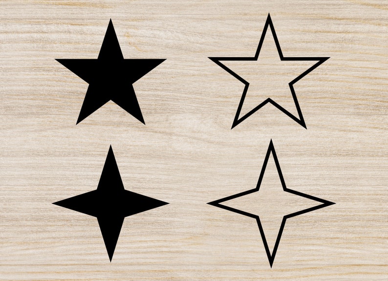 Star Svg Star Cricut File Star Outline Svg Star Cut File - Etsy