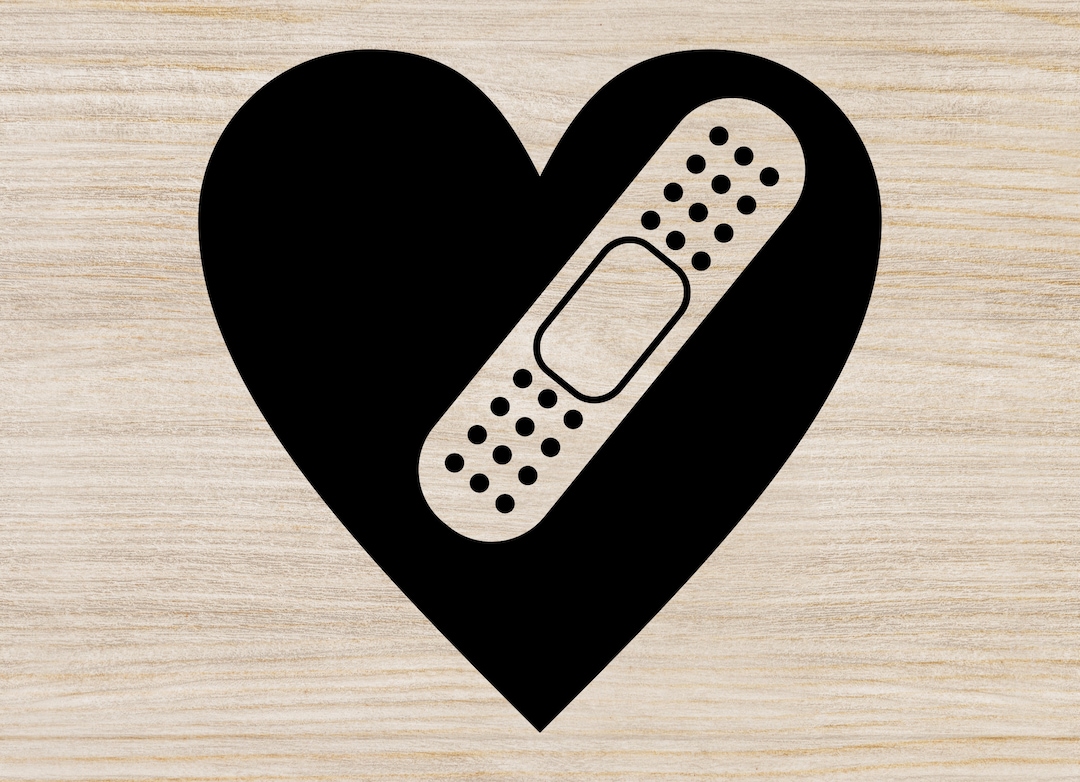 Bandage Heart Svg, Heart Bandaid Svg, Cricut Cut File, Png, Silhouette ...