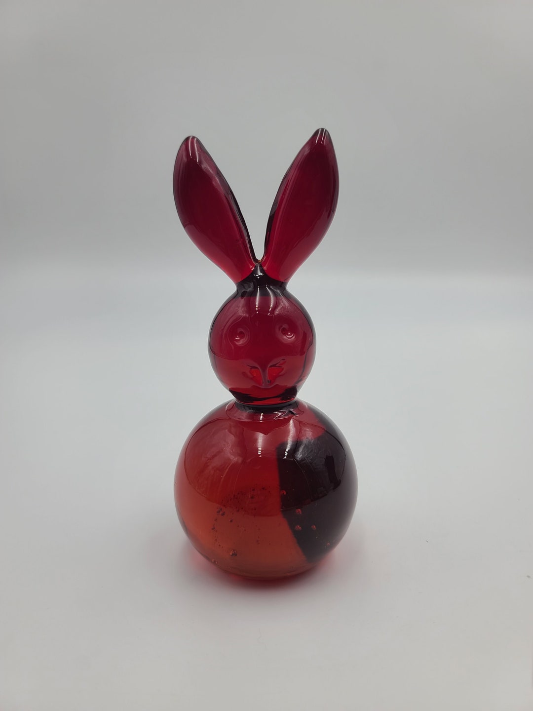 Vintage Blenko Glass Red Rabbit Artglass Papperweight - Etsy