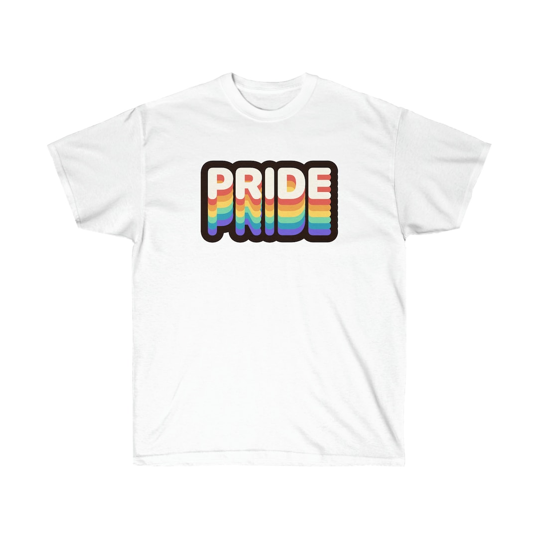 Pride Retro Tee Rainbow Pride, 80s Vibe Tee, Ally Shirt, Gay Nostalgic ...
