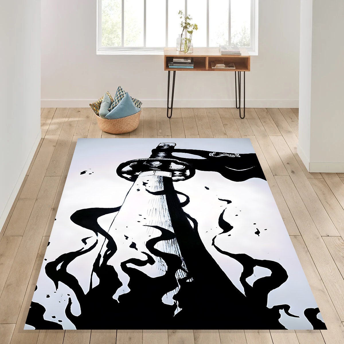 Katana Rug, Sword Rug, Ninja Themed Rug, Ancient Rug, Japanese Culture ...
