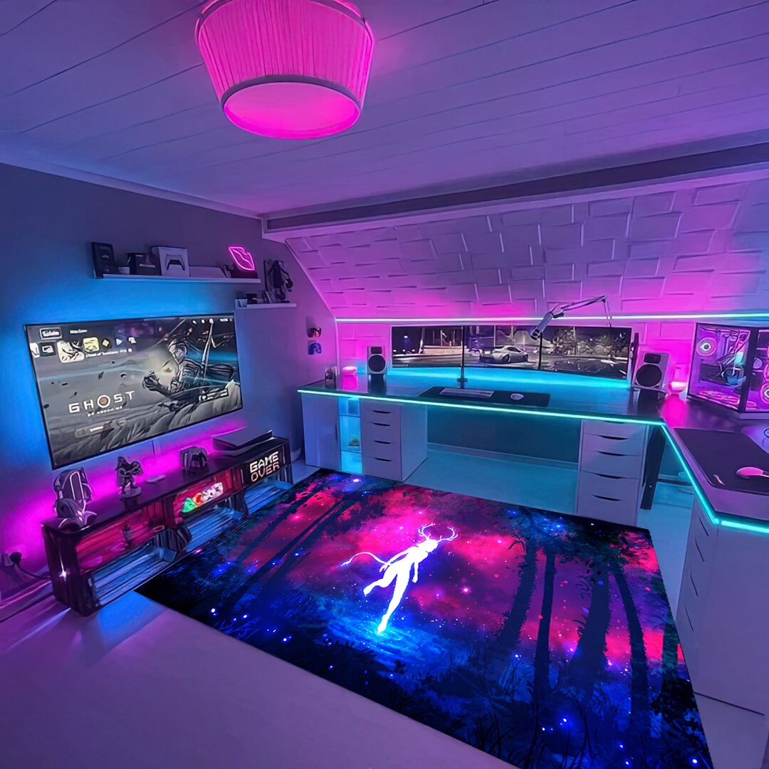 Gamer Rug, Neon Anime Rug, Haunted World Rug, Fairy Rug, Popular Rug ...