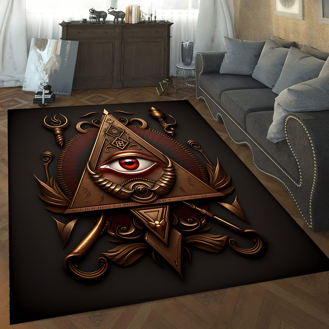 Illuminati Rug, Triangle Rug, Ritual Rug, Popular Rugs, Satanist Rug ...