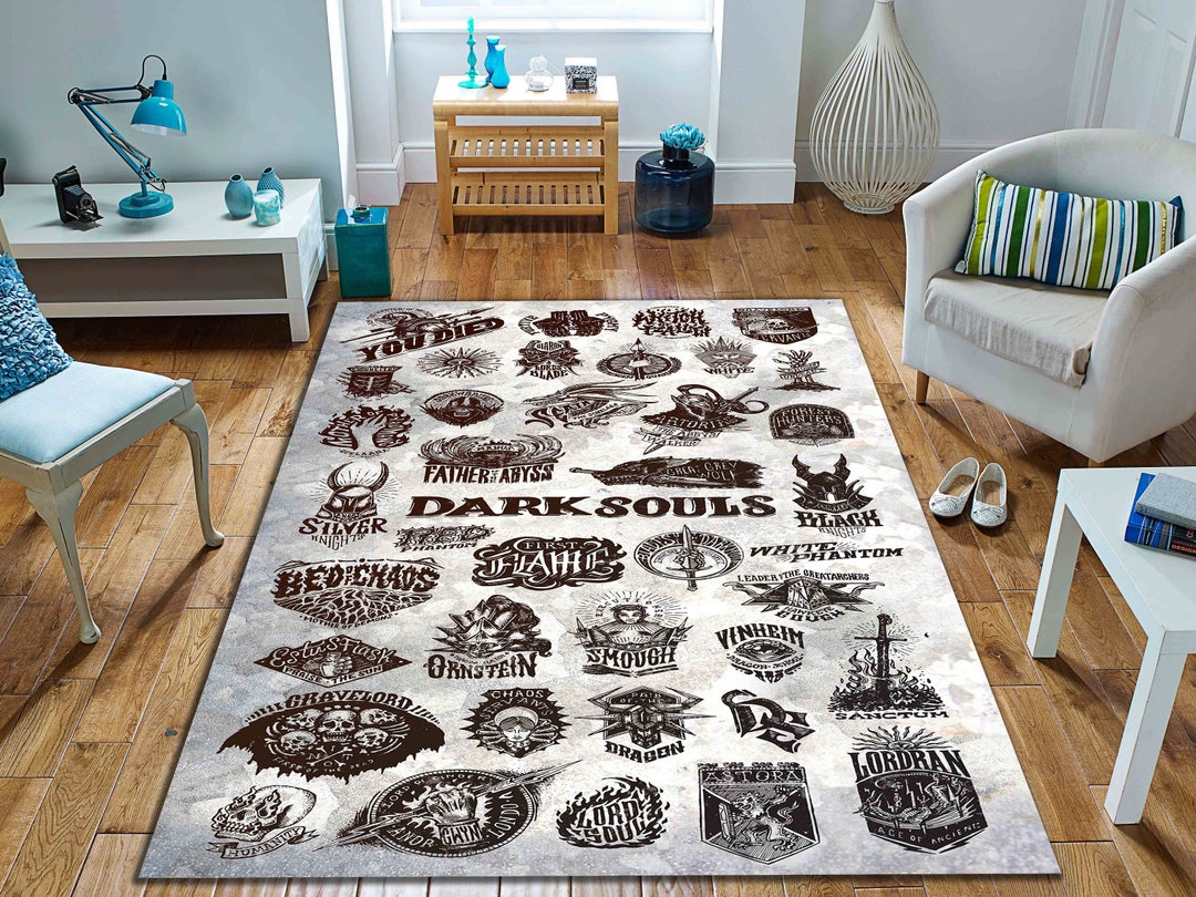 Dark Souls Emblem Rug, Mystical Theme Rug, Mysterious Rug, Door Hole ...