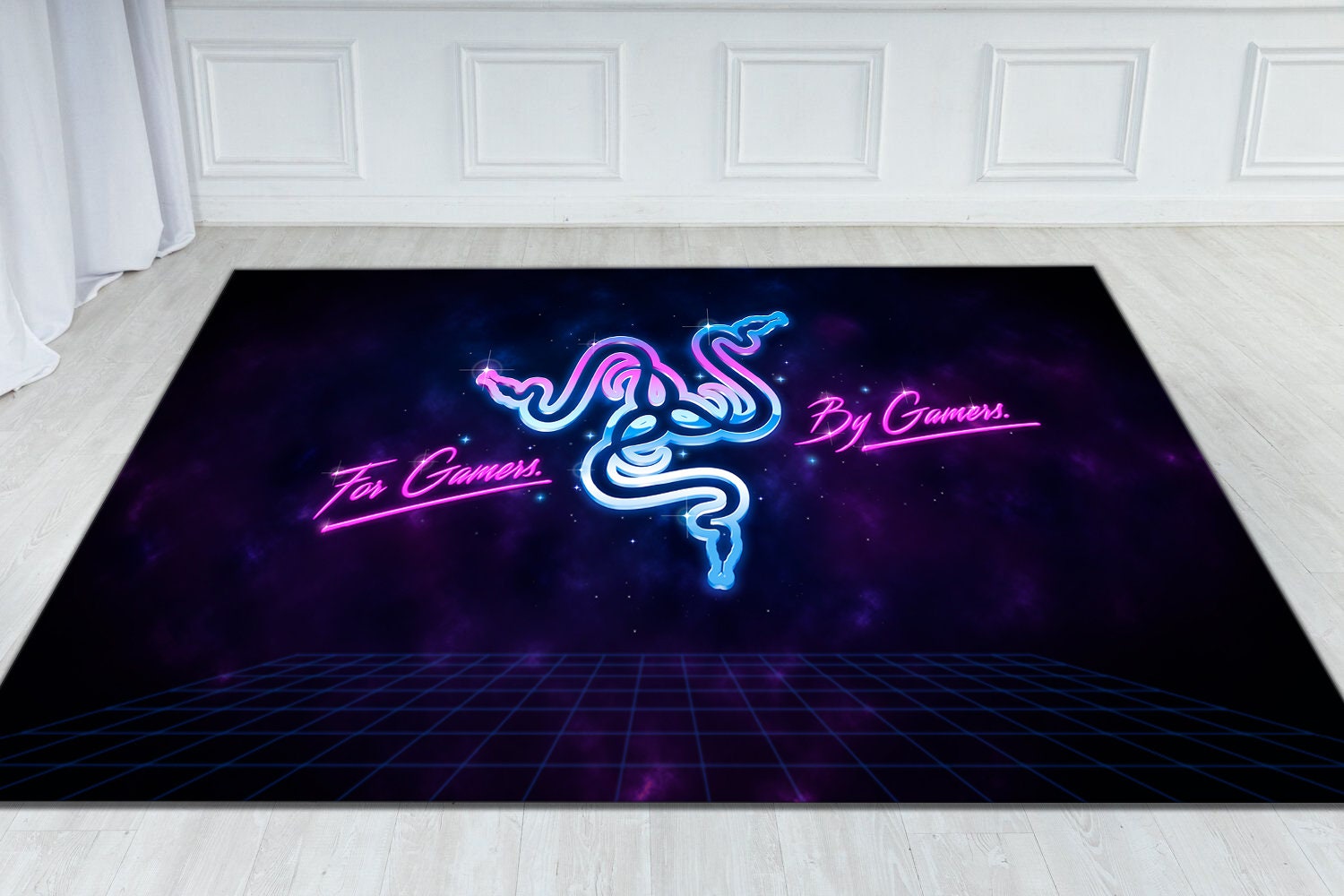 Neon Gaming Rug: Colorful Gamer Room Decor - Etsy