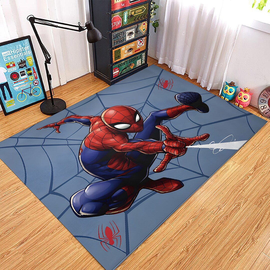 Spider Man Rug, Spiderman Rug, Kids Room Rug, Toddler Baby Rug, Gift ...