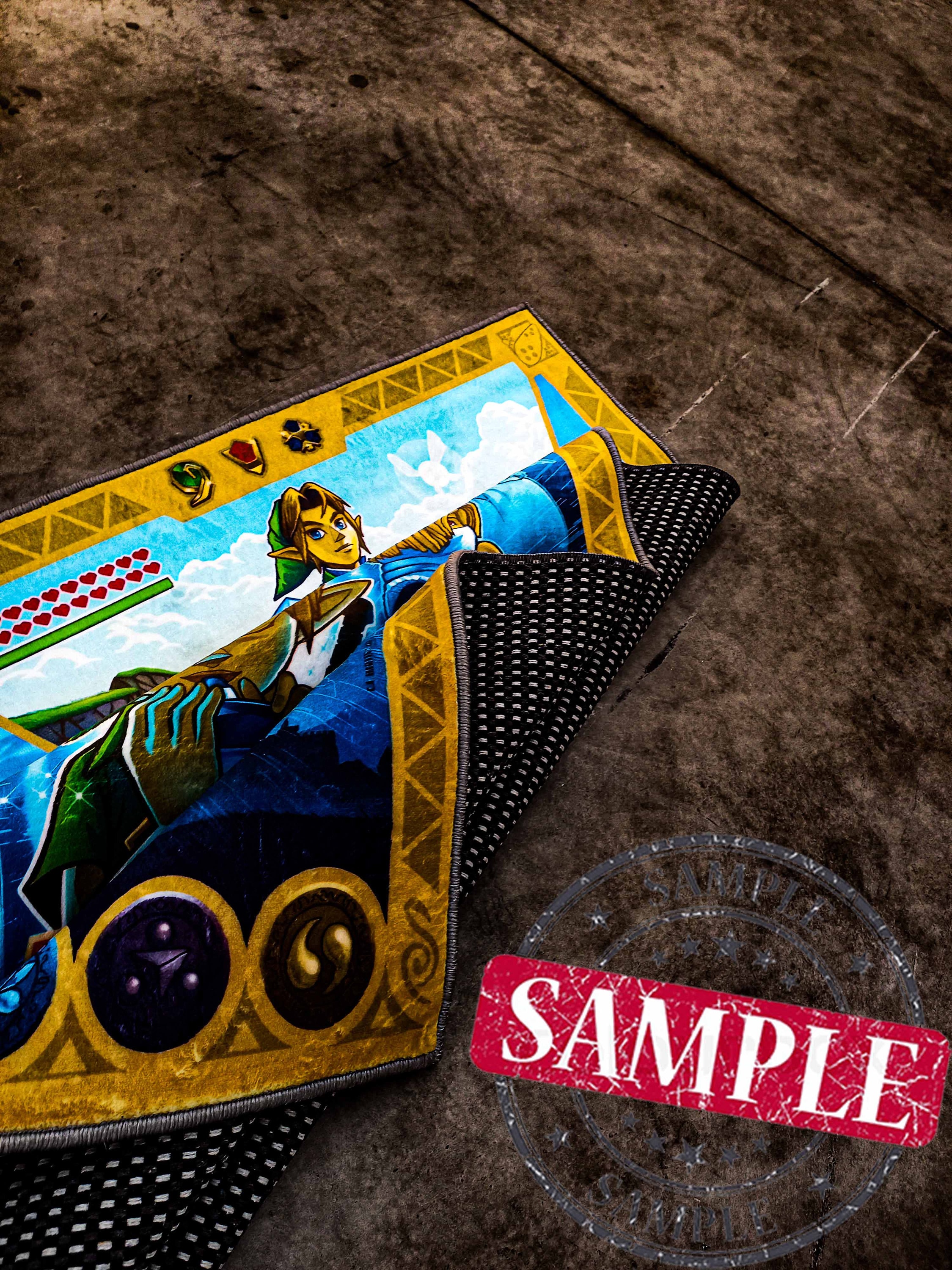 The Legend of Zelda Rug, Zelda Symbol Rug, Zelda Game Rug, Gaming Room ...