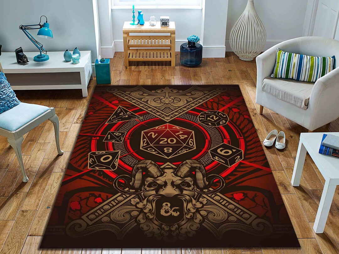 Dungeons Dragon Rug, DND Theme Rug, DND Map Rug, Mythological Rug ...