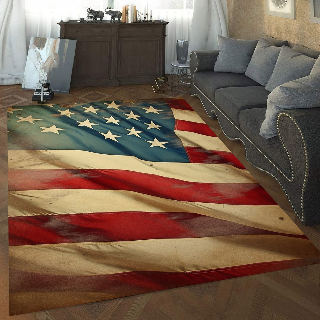 American Flag Rug, Usa Rug, United States Flag Rug, America Flag Rug ...