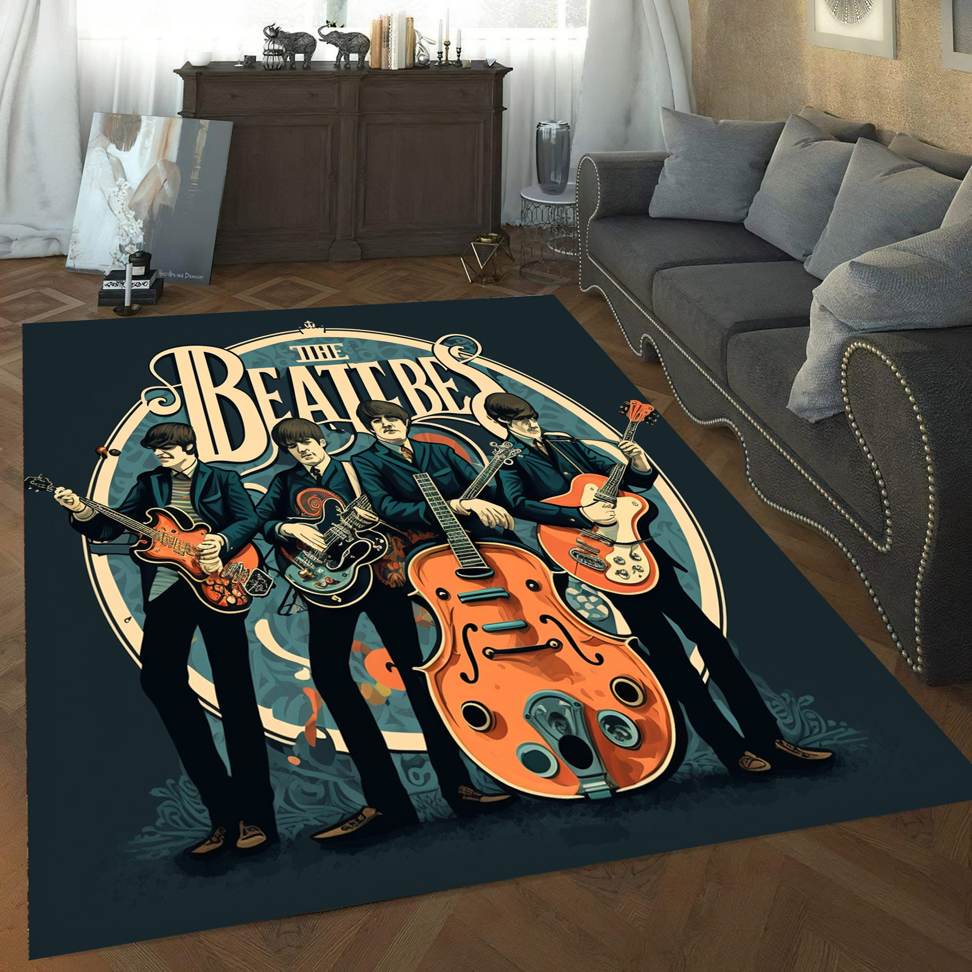 The Beatles Rug Rock Band Rug cool Rug Area Floor Rug - Etsy