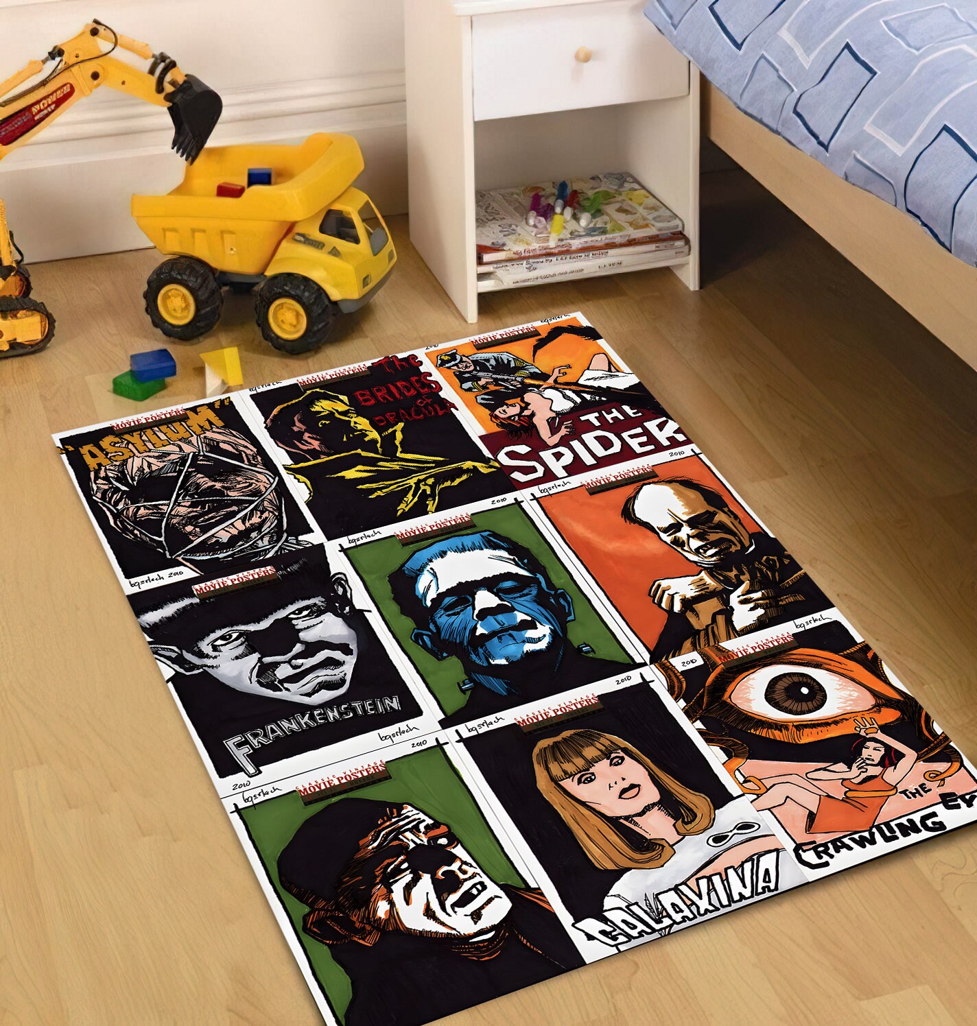 Horror Movie Poster Horror Movie Rug Movie Rug Frankenstein - Etsy