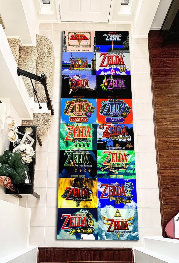 Zelda Runner, Gaming Runner, the Legend of Zelda Rug, Zelda Symbol Rug ...