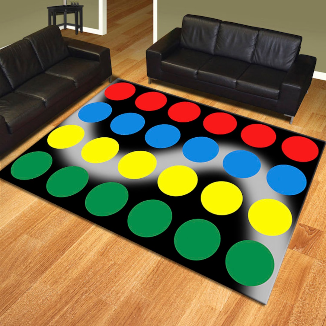 Twister Game Rug: Non-slip Family Fun, Kids Room Decor (15.7x23.6 Inch ...
