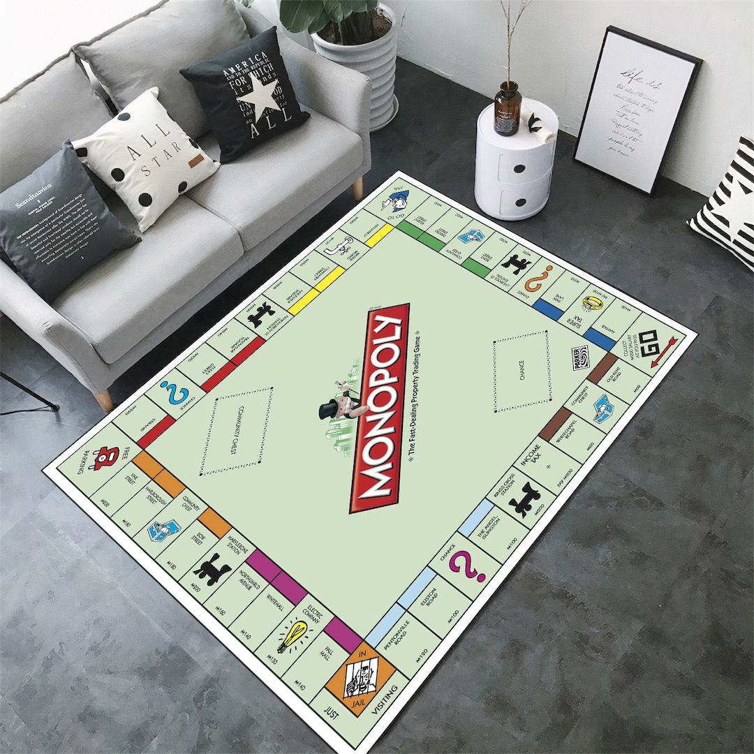 Monopoly Rug,board Game Rug,money Rug,popular Game,living Room Rug ...