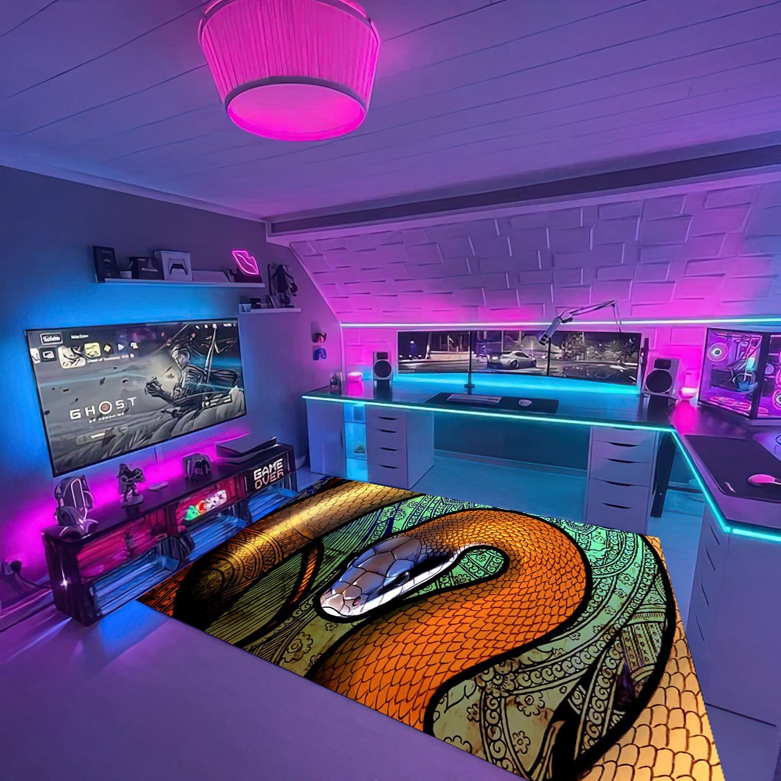 Snake Snake Pattern Rug Snake Rug Animal Rug Cool Animal - Etsy