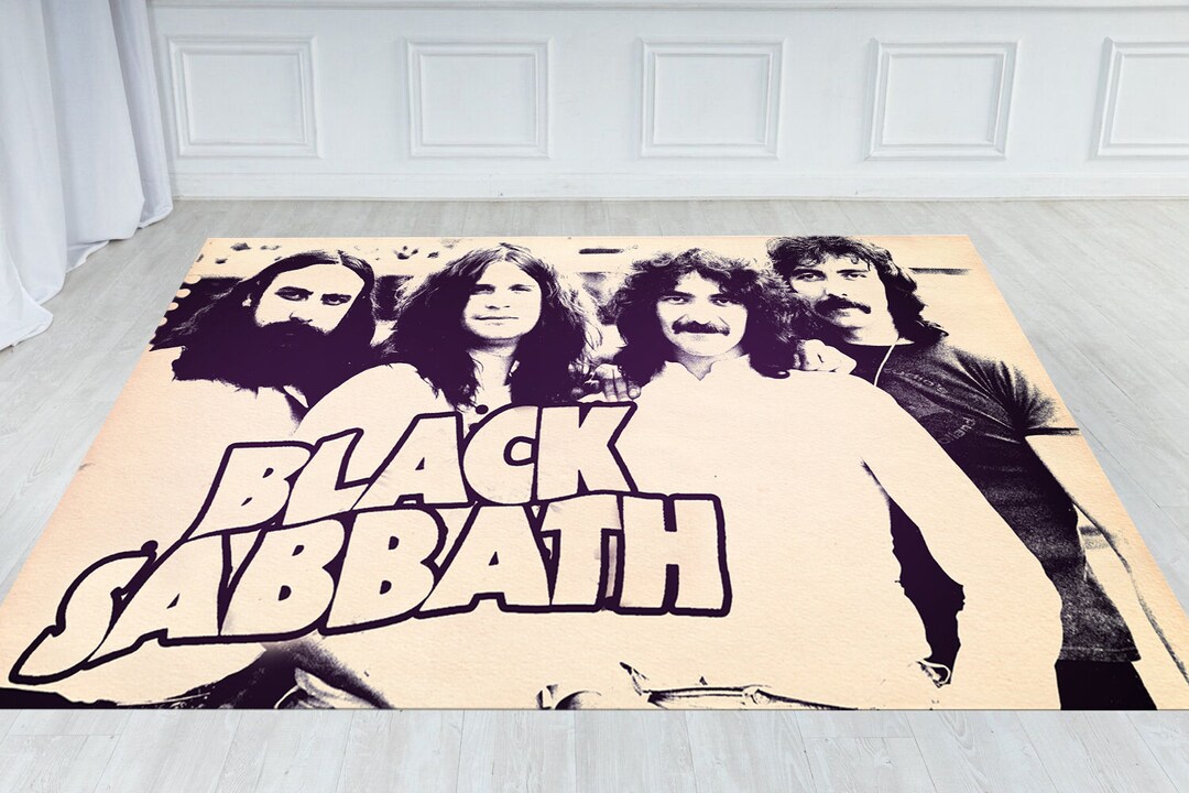 Black Sabbath Rug, Music Room Rug, Music Band Rug, Metal Rug, Heavy ...