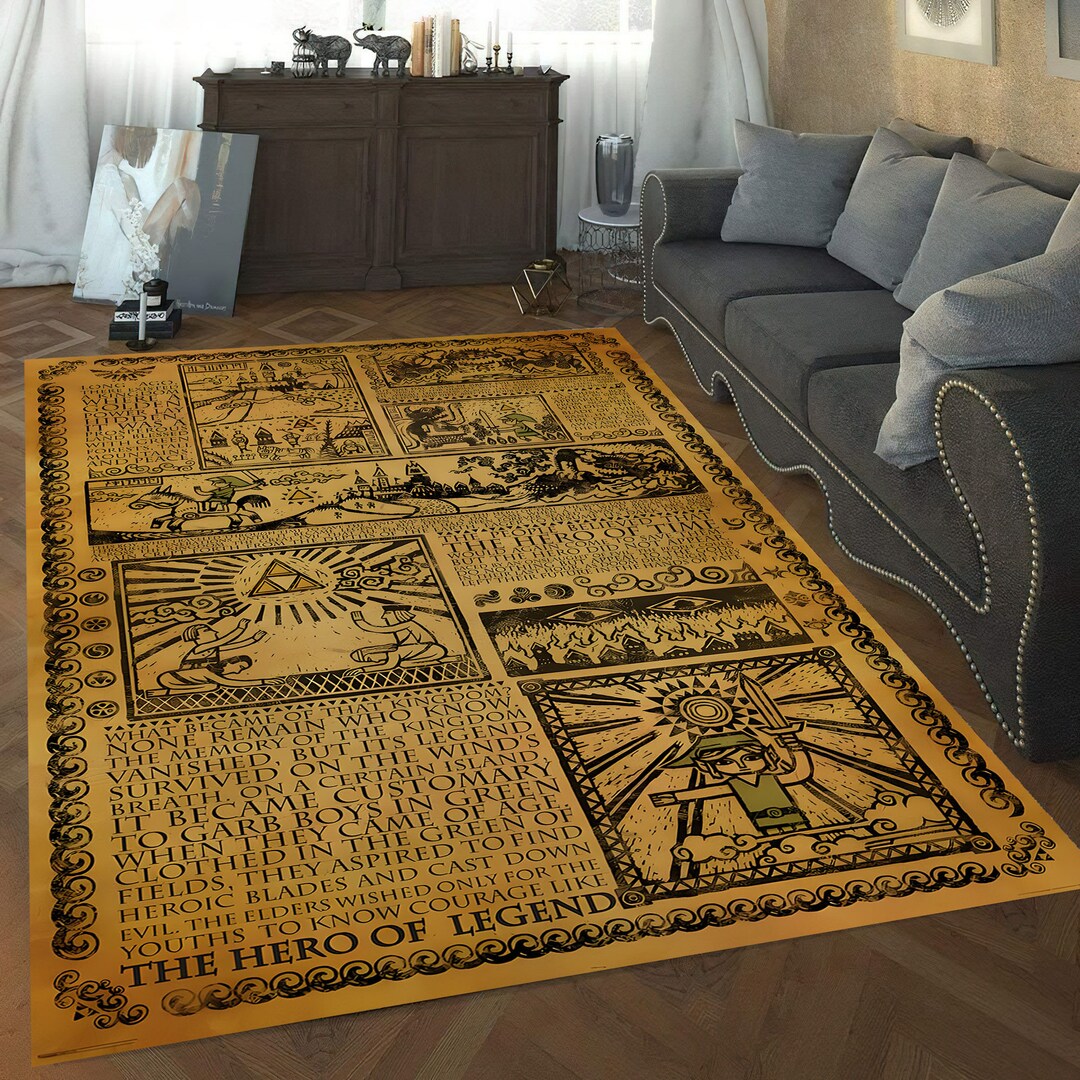 The Legend of Zelda Rug, Zelda Symbol Rug, Zelda Game Rug, Gaming Room ...