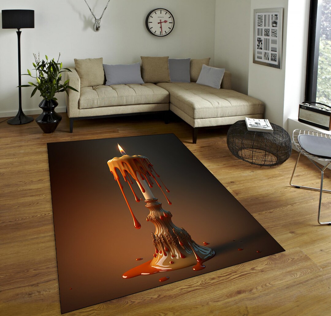 Candle Themed Rug, Flame Rug, Castle Rug, Flamboyant Rug, Rich Showing ...