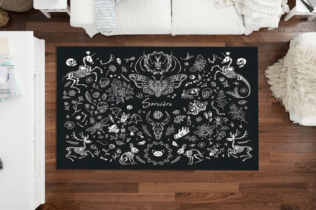 Sorciere Rug, Witch Aesthetic Rug, Witch Rug, Wizard's Room Rug, Ritual ...