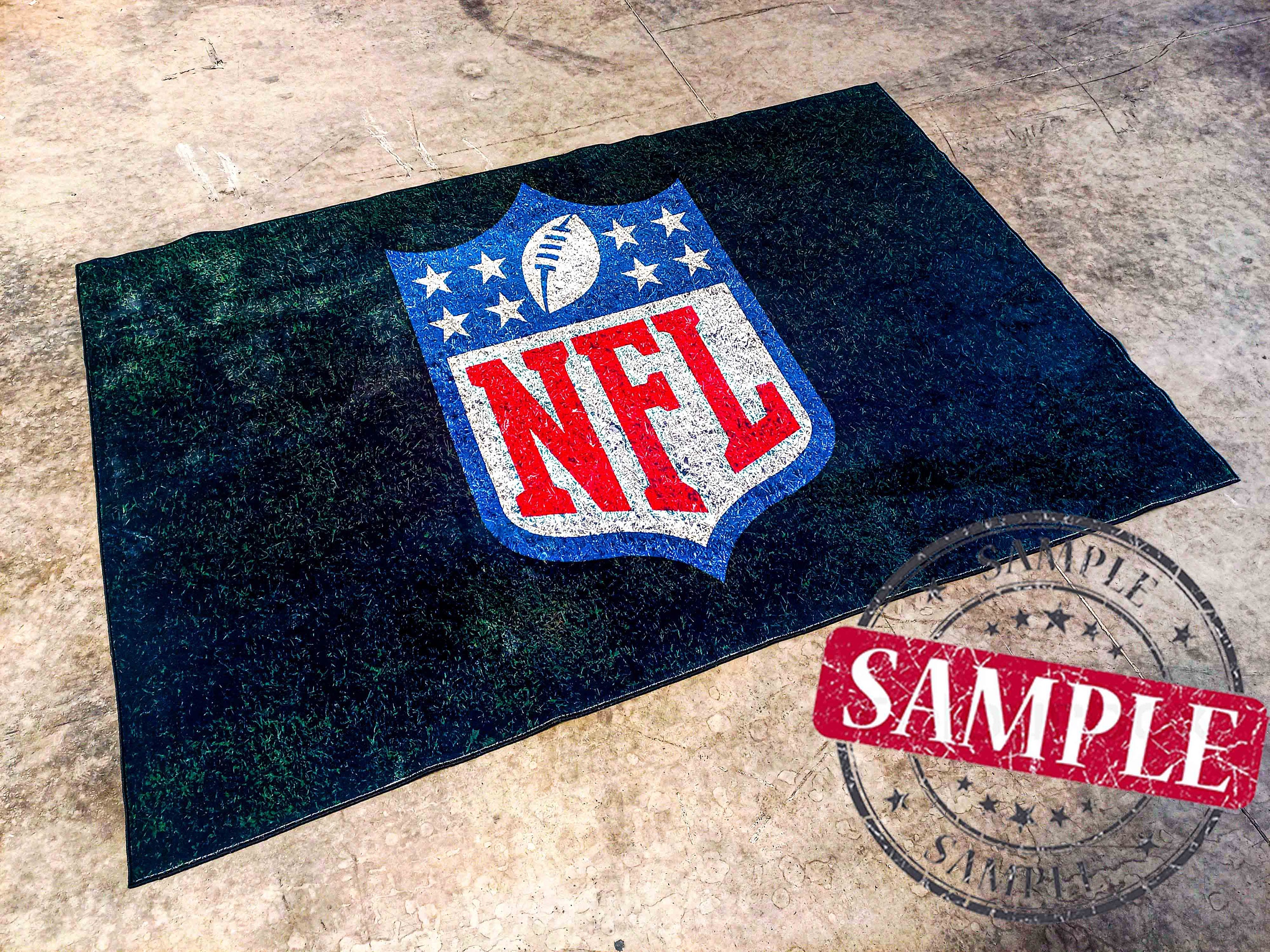NFL Area Rug: American Football Field Design, Non-slip Cotton Base - Etsy