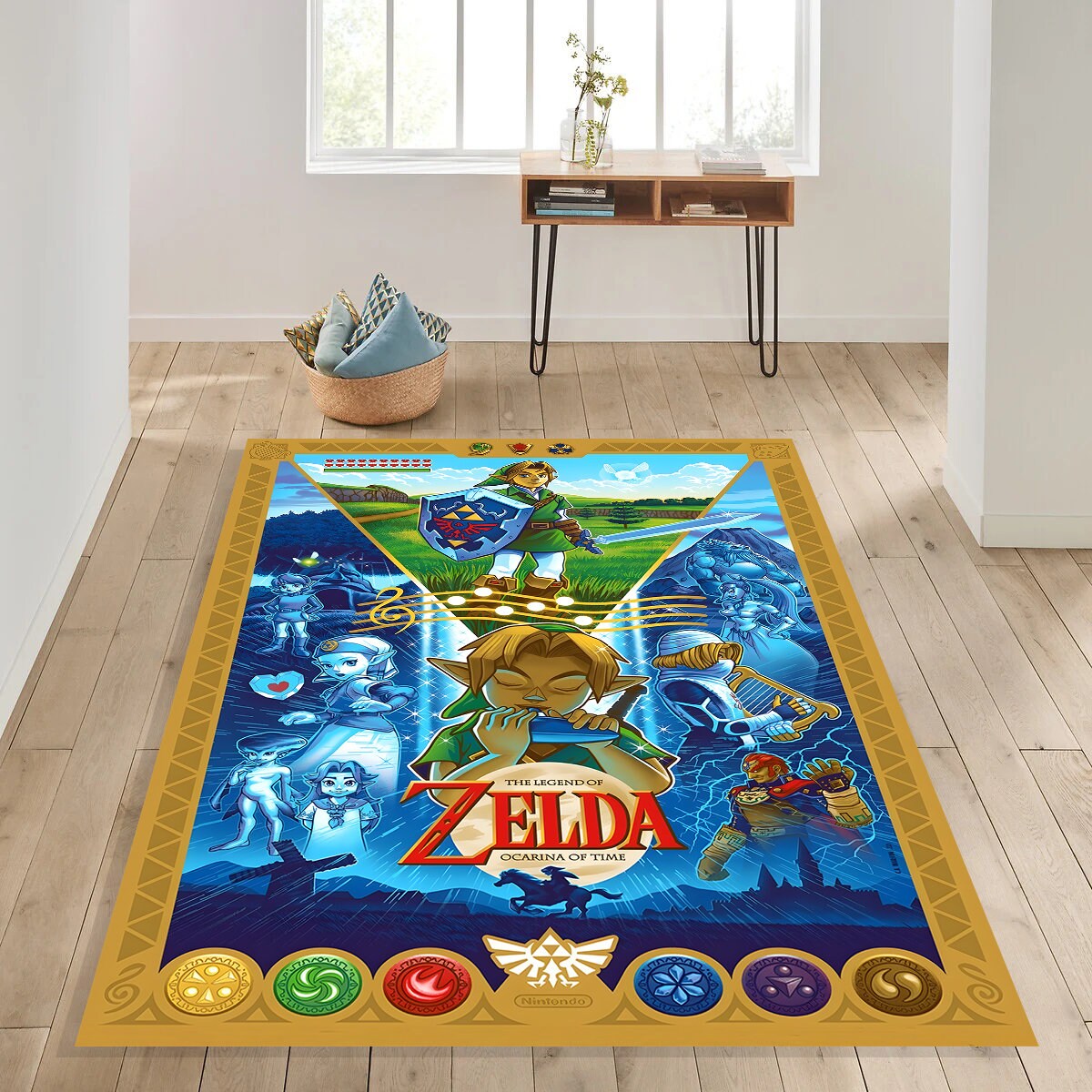 The Legend of Zelda Rug, Zelda Symbol Rug, Zelda Game Rug, Gaming Room ...