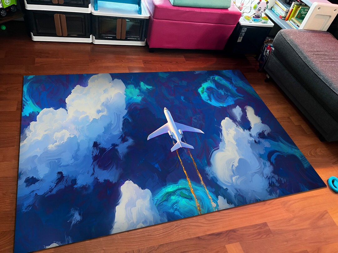 Airplane Rug, Airplane Runway Rug, Pilot Rug, Gift for a Pilot, Western ...