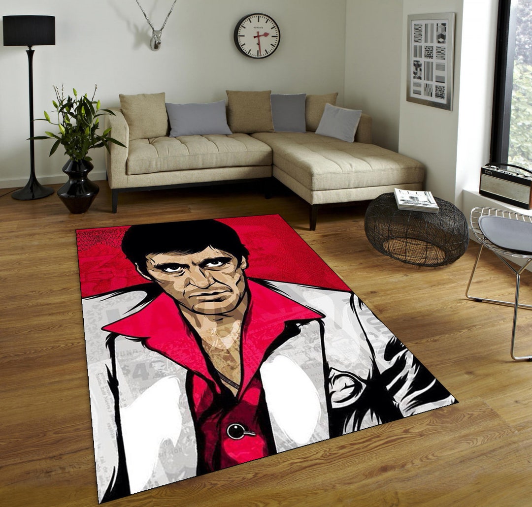 Tony Montana Rug, Rug, Carpetscarface Rug, Scarface Carpet, Scarface ...