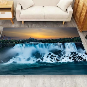 Waterfall Rug, Water Rug, Niagara Falls, American Culture, Living Room ...