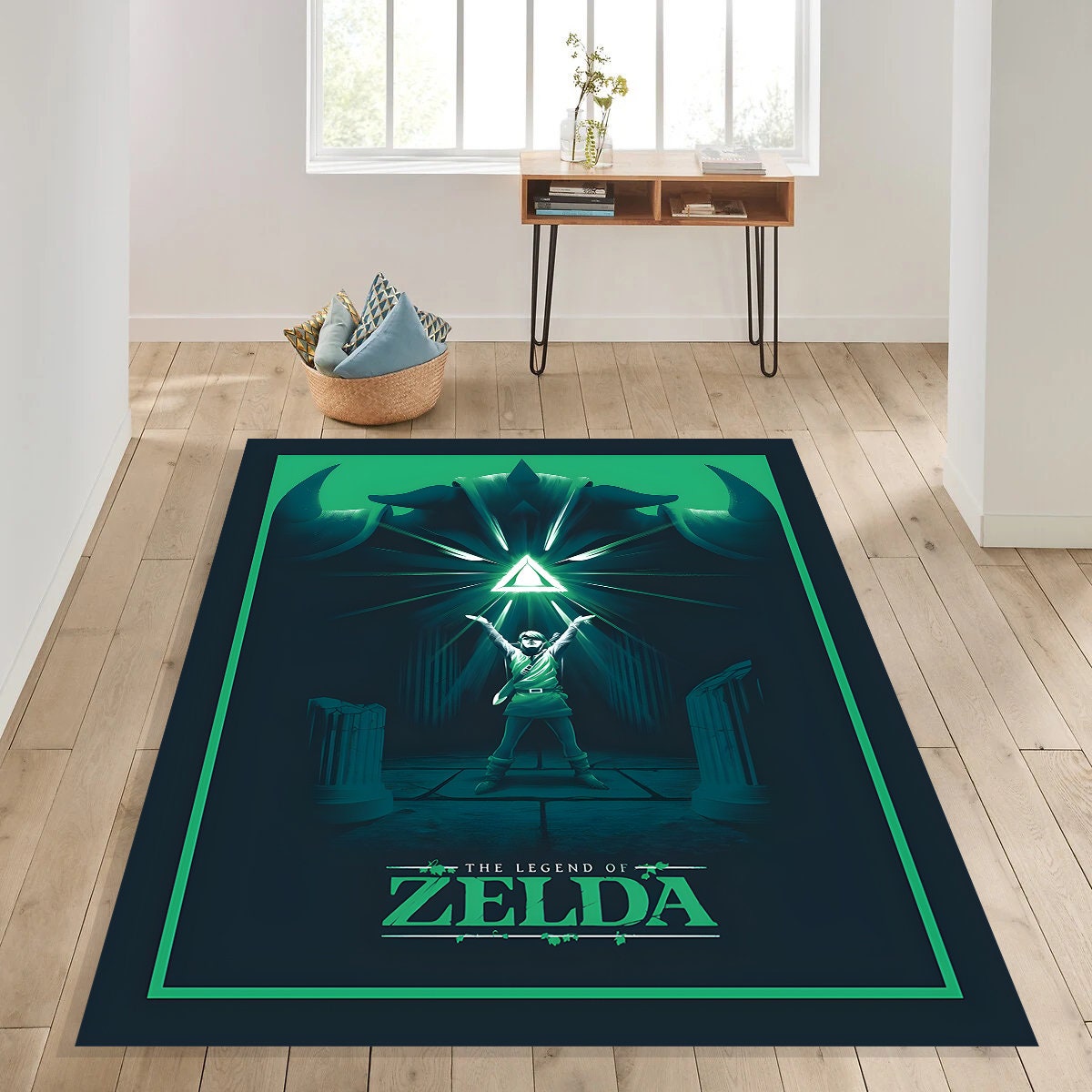 The Legend of Zelda Rug, Zelda Symbol Rug, Zelda Game Rug, Gaming Room ...