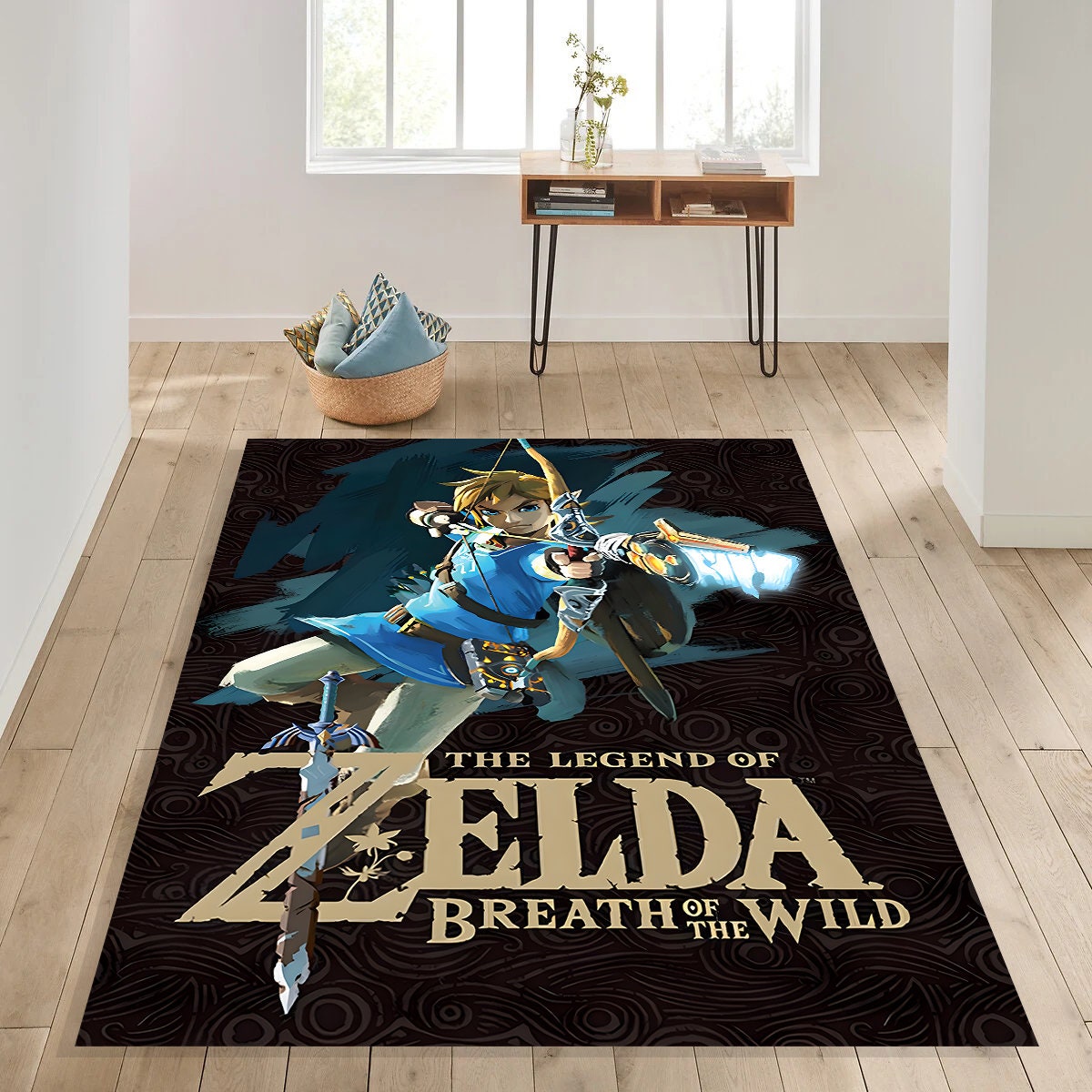 The Legend of Zelda Rug, Zelda Symbol Rug, Zelda Game Rug, Gaming Room ...