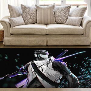 Ninja Rug, Robot Ninja Character, Katana Rug, Cyber World Rug, Samurai ...