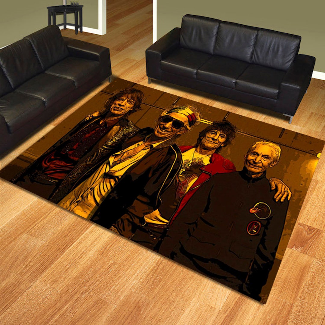 Rock Collage Rug, the Rolling Stones Rug, Rolling Stones Carpet, Music ...