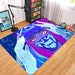 Gamer Rug, Neon Anime Rug, Cyber World Rug, Anime Girl, Popular Rug ...