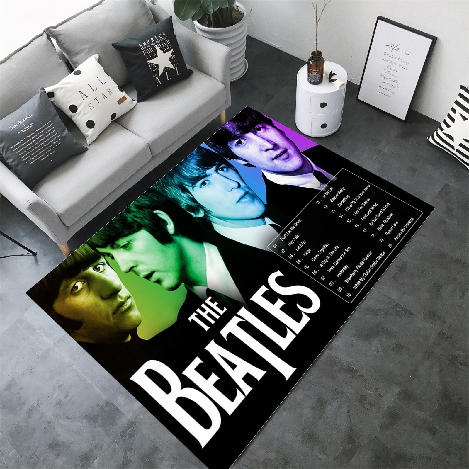 The Beatles the Beatles Rug Rock Band music Rug Fan Rug - Etsy