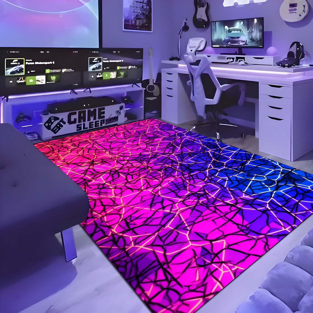 3D Crack Optical Illusion Rug, Non-slip Gamer Room Carpet - Etsy
