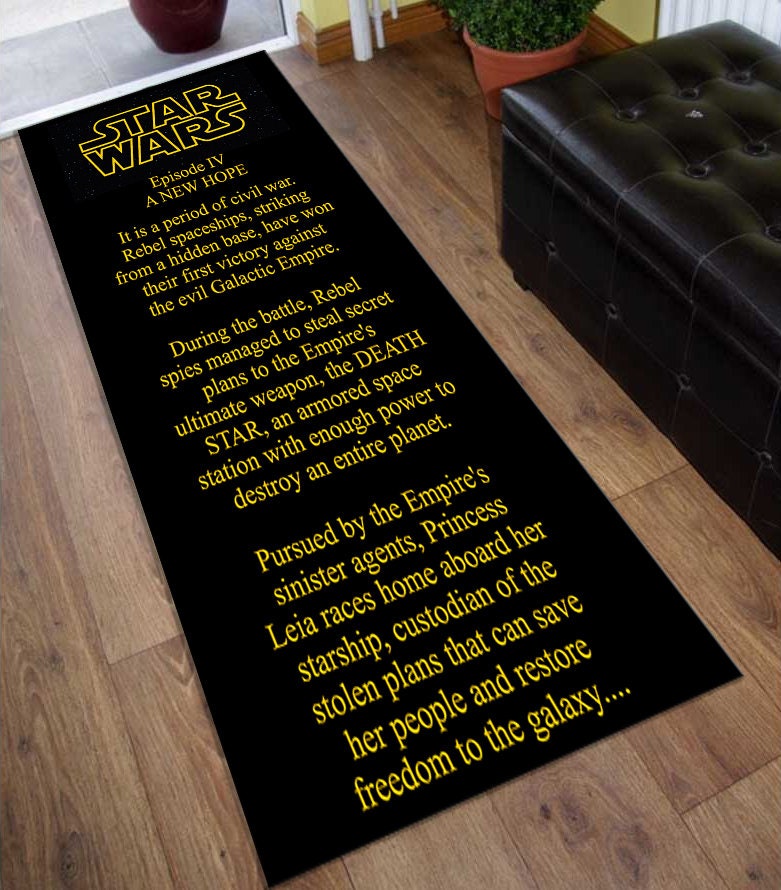 Star Wars Crawl Rug Star Wars Runner Opening Star Wars Star - Etsy