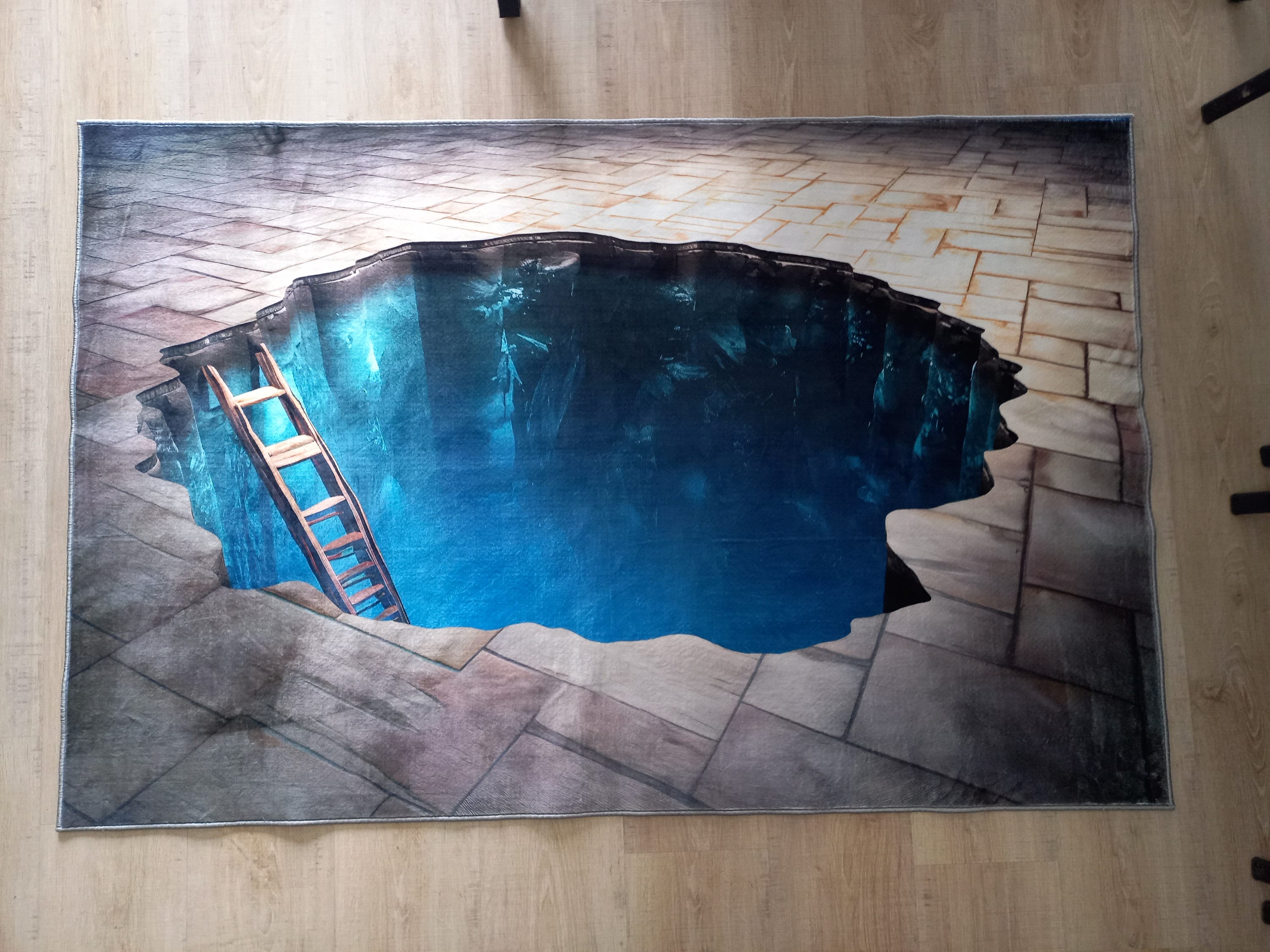 3D Rug, Slit Rug, Illusion Rug, 3D Ocean Rug, Staircase Themed Rug ...