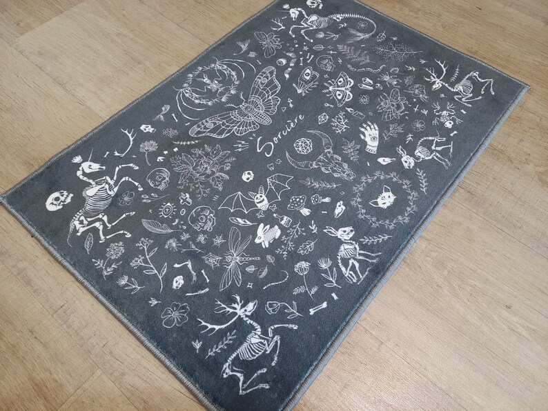 Sorciere Rug, Witch Aesthetic Rug, Witch Rug, Wizard's Room Rug, Ritual ...