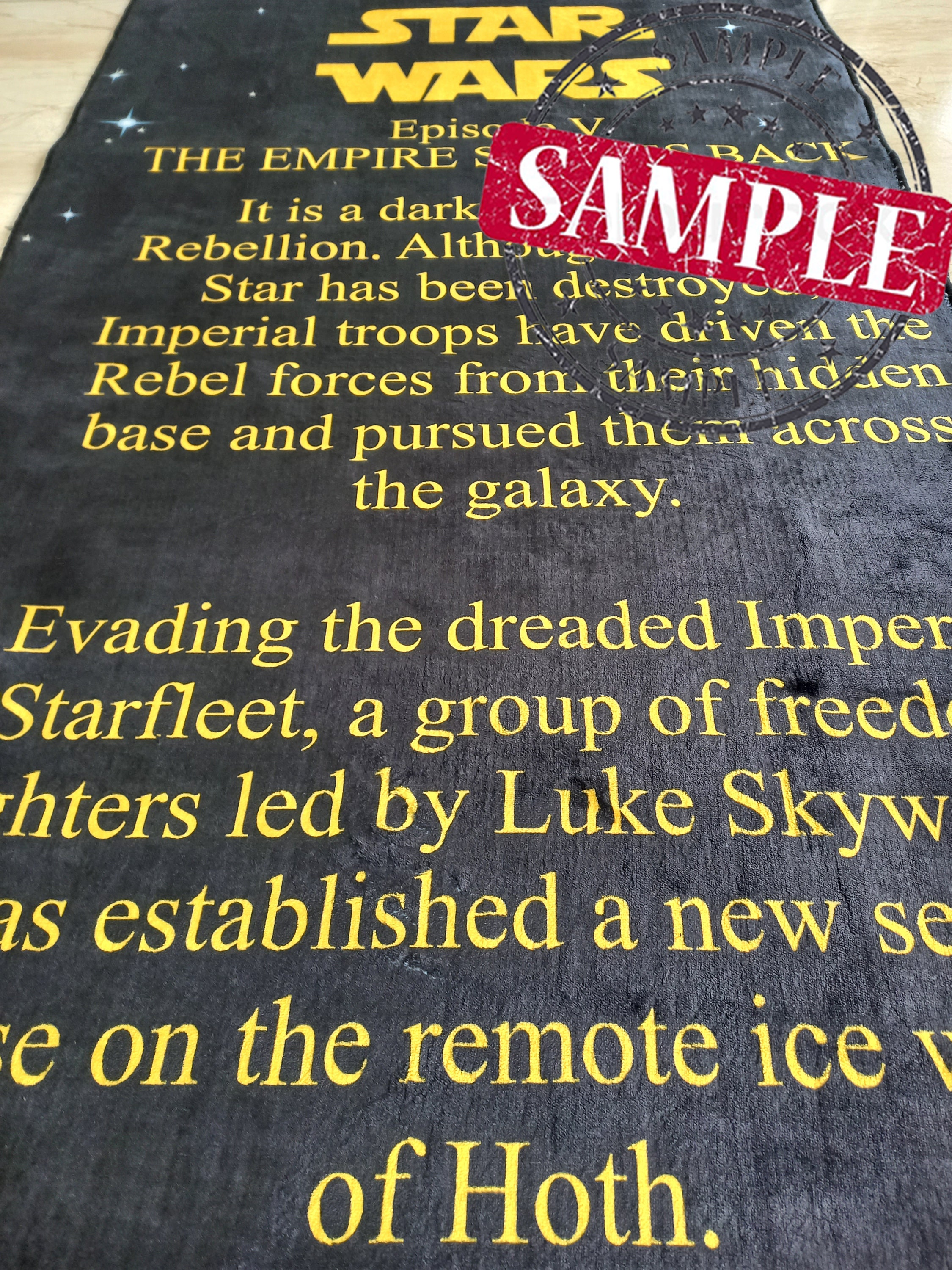 Star Wars Crawl Rug Star Wars Runner Opening Star Wars Star - Etsy