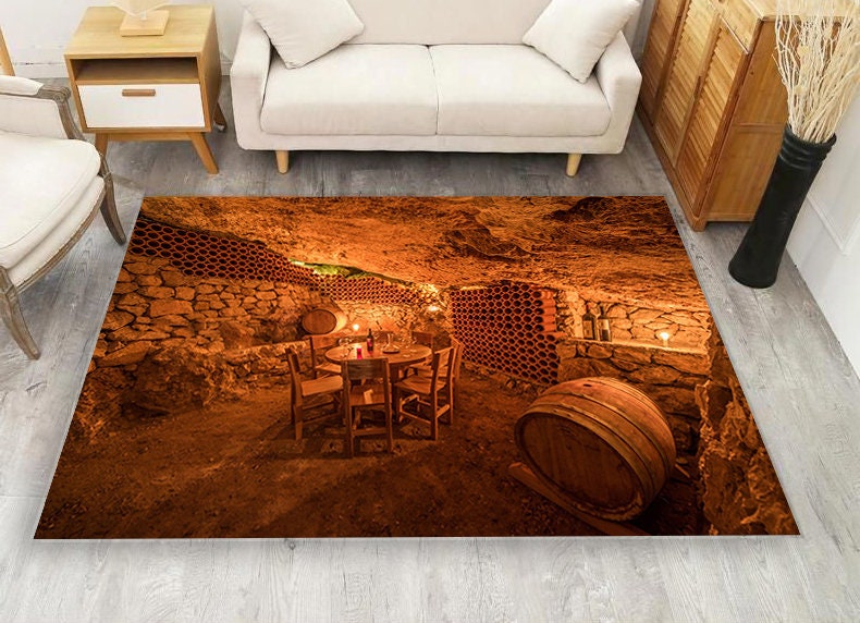 Wine Barrel Rug, Winery Rug, American Culture Rug, Ancient Cultures ...