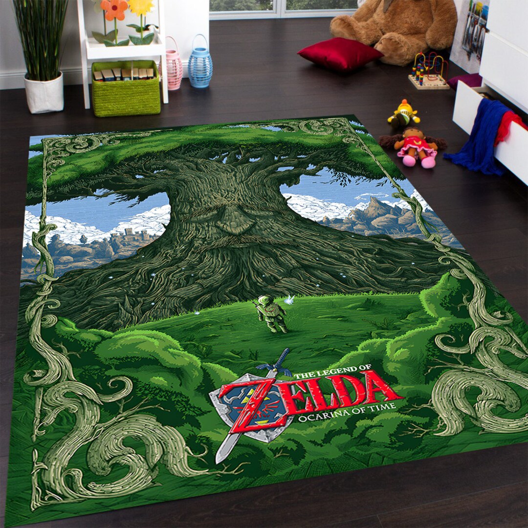 The Legend of Zelda Rug, Zelda Symbol Rug, Zelda Game Rug, Gaming Room ...