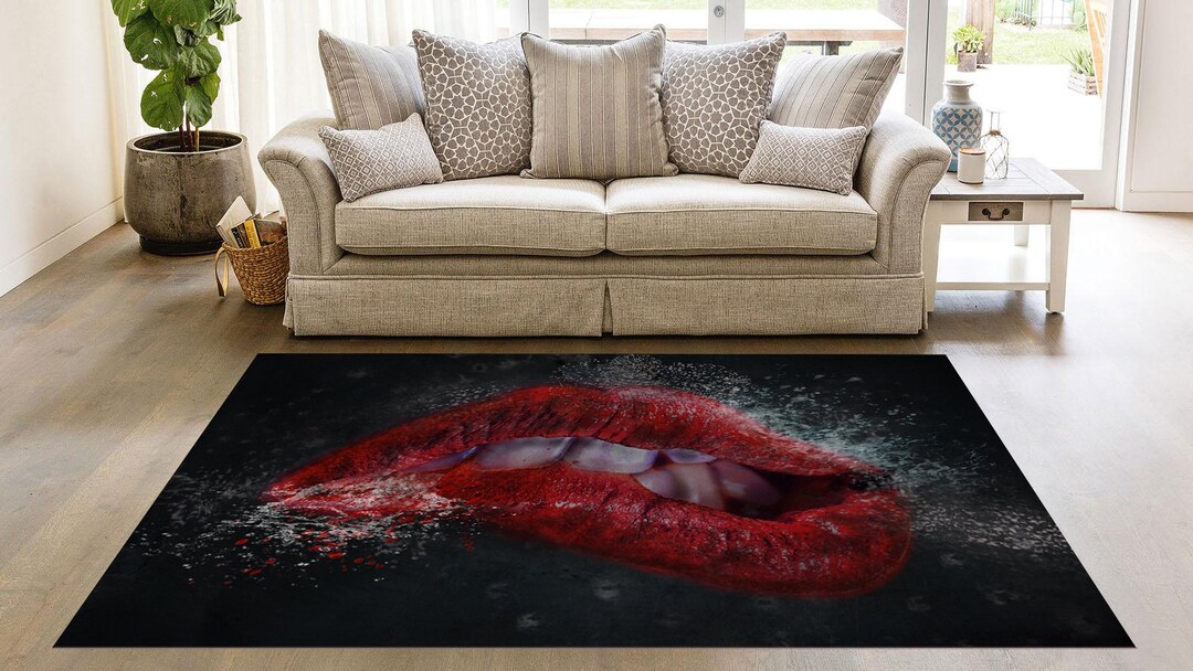 Abstract Lips, Lip Background, Lip Rug, Digital Art, Bedroom Rug ...