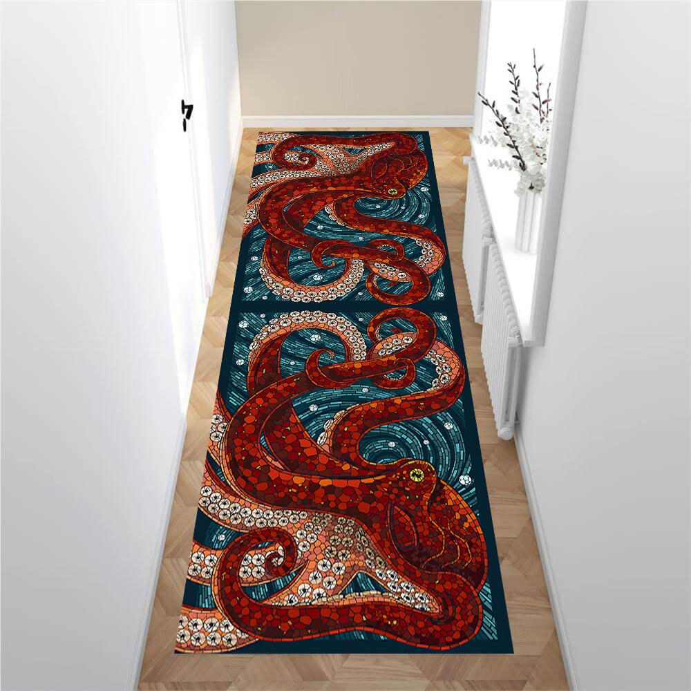 Runner Rug Octopus Runner Octopus Rug Red Octopus - Etsy