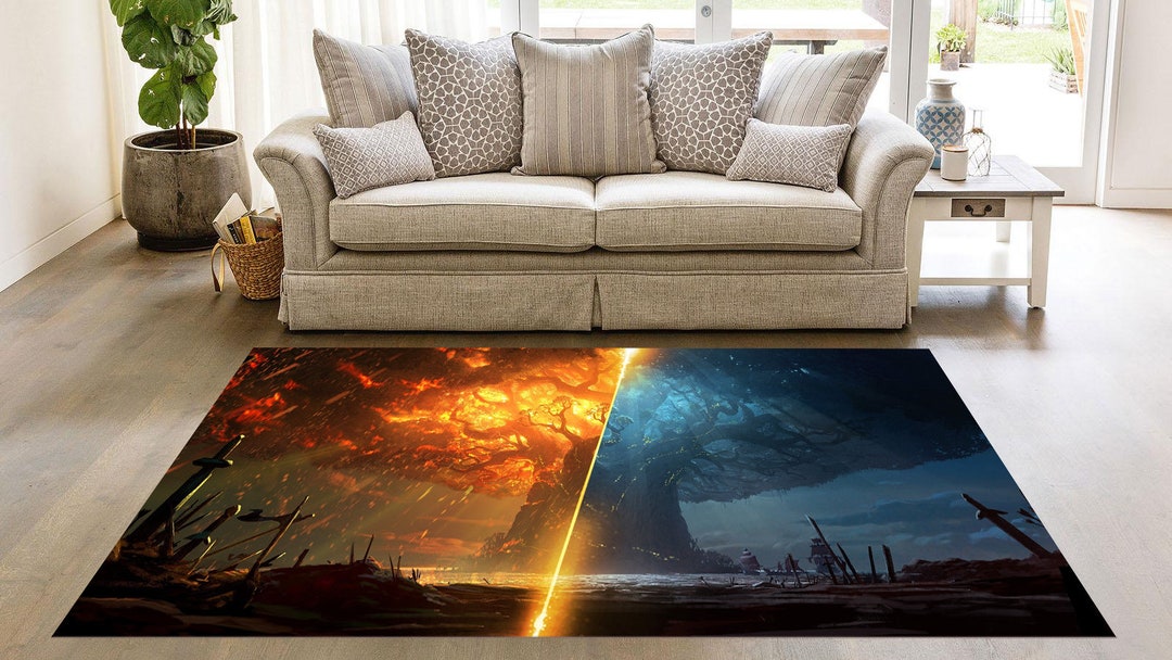 Burning World, Warrior Rug, Hot and Cold Tree, Burning Tree, Tree Rug ...