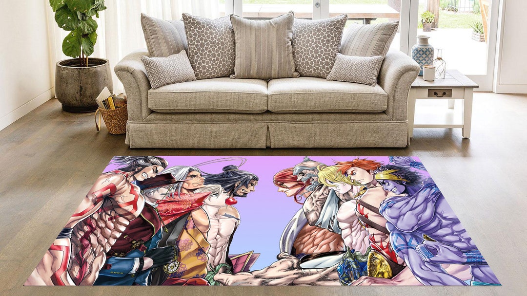Gods and Humans, Anime Rug, Fight Rug, Cartoon Characters Rug, Living ...