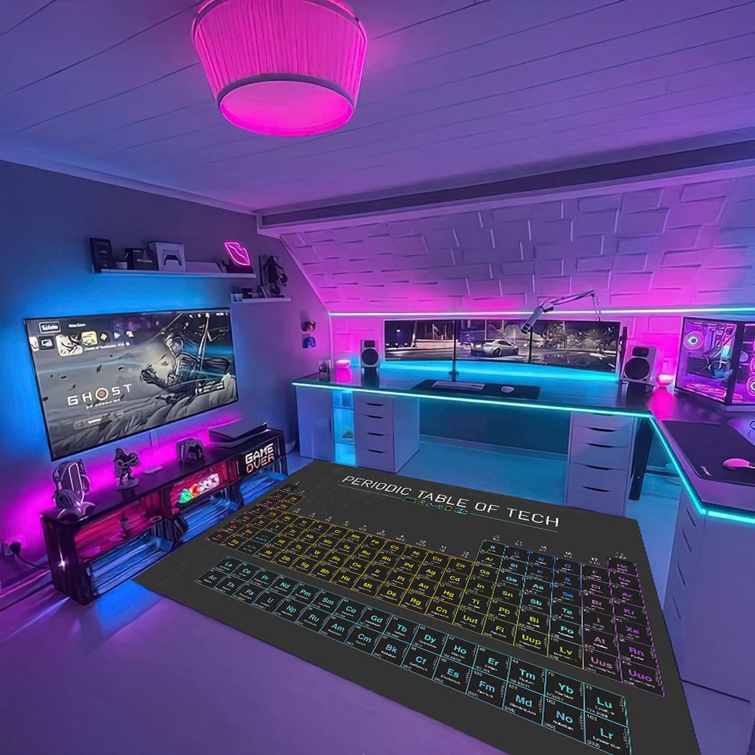 Periodic Table of Tech Rug, Rug for Lab Room, Class Room Rug, Gift for ...