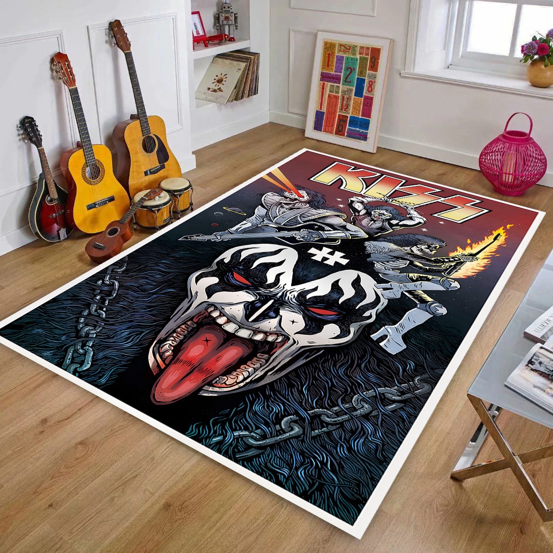 KISS Rock Band Rug: Non-slip Cotton Base, 3D Print (15.7 Inch X 23.6 ...