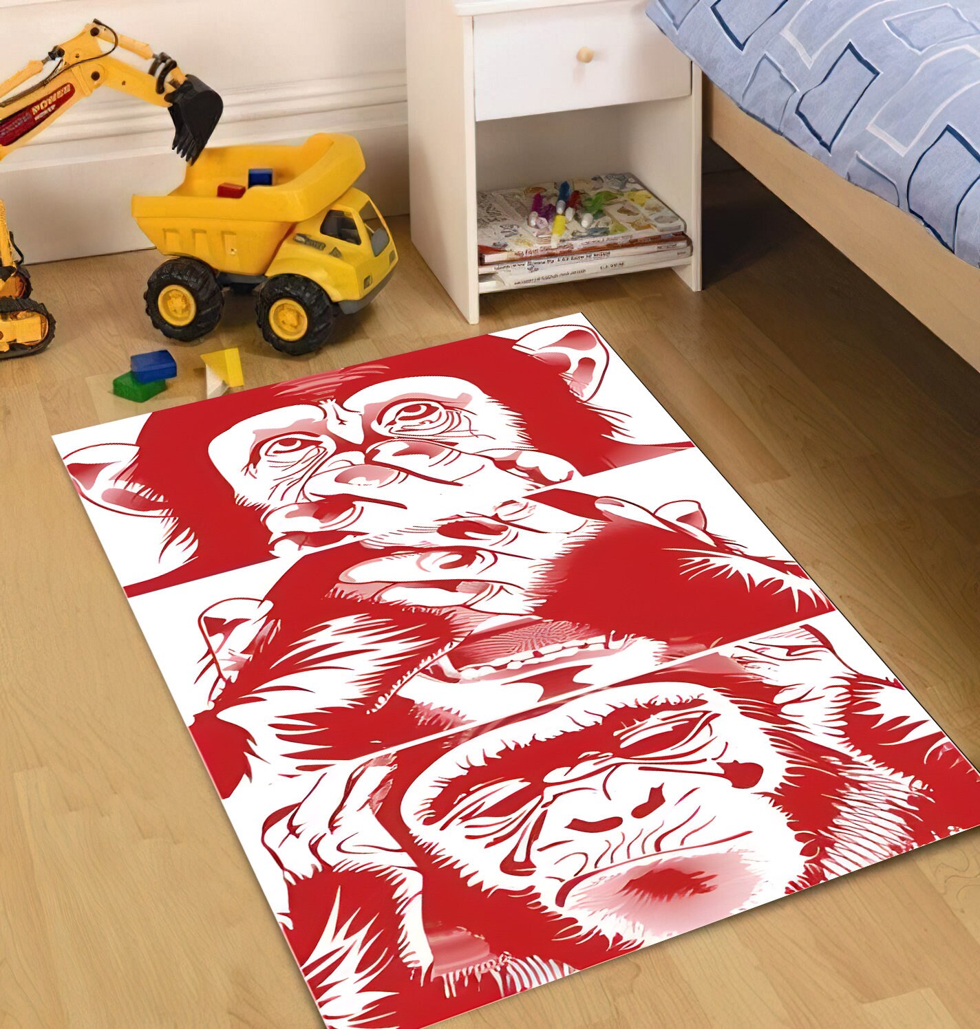 Monkey Themed Rug Monkey Face Rug Animal Rug Abstract Rug - Etsy